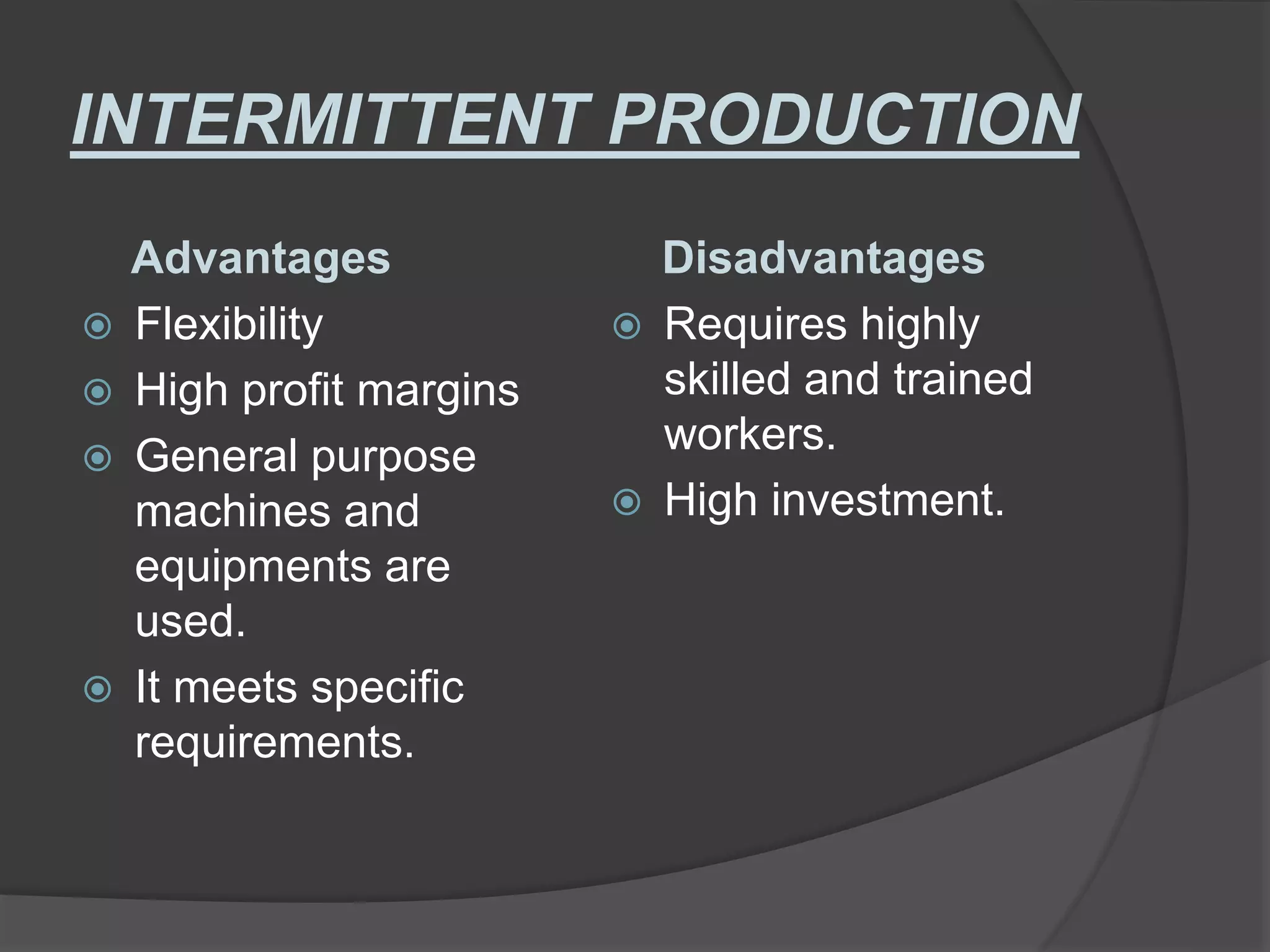 Types of manufacturing processes | PPTX