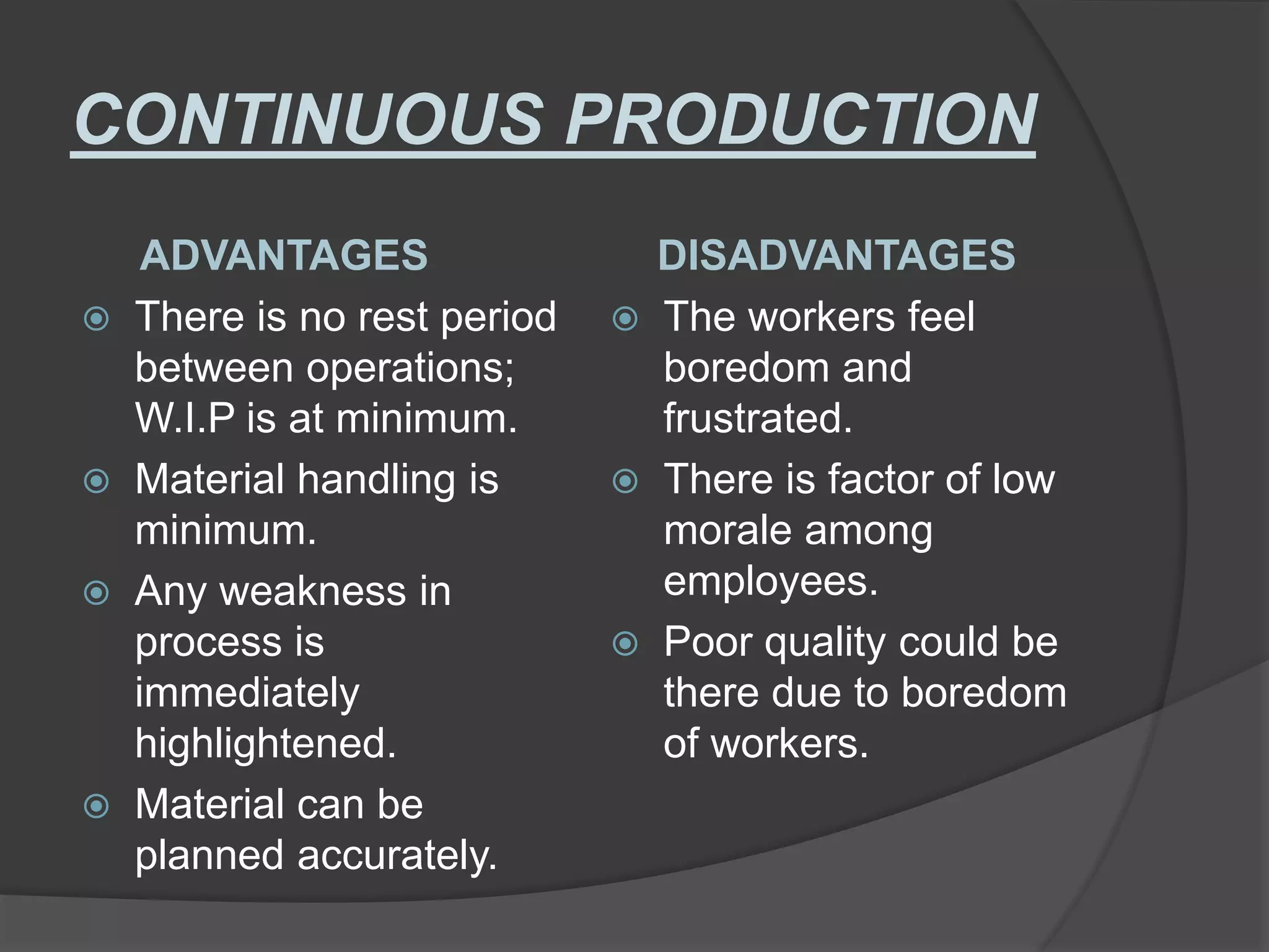 Types of manufacturing processes | PPTX