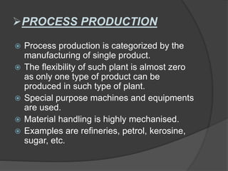Types of manufacturing processes | PPTX