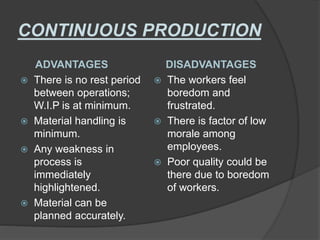 Types of manufacturing processes | PPTX