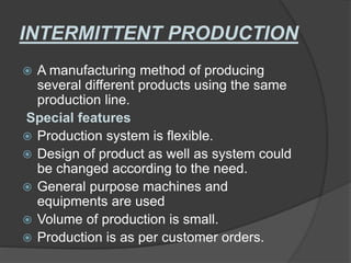 Types of manufacturing processes | PPTX