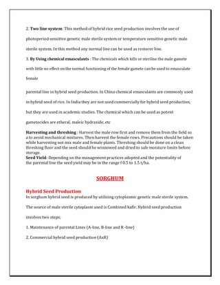 Crop improvement (kharif crops ) | PDF