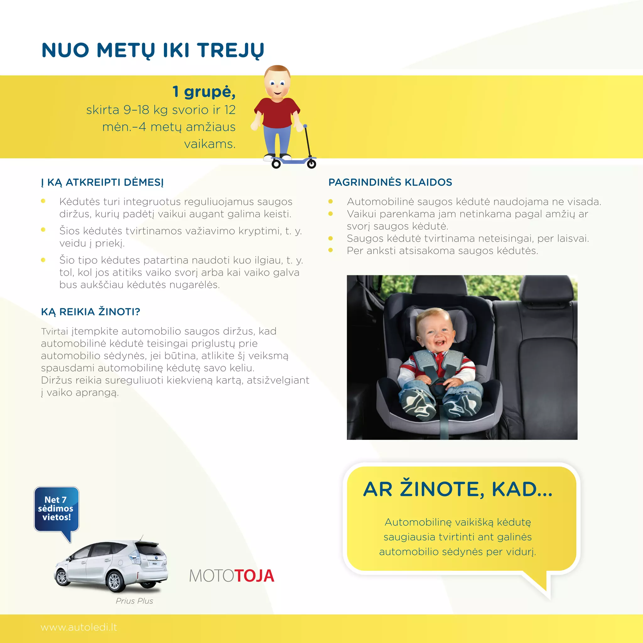 Bukletas Vaikas automobilyje | PDF