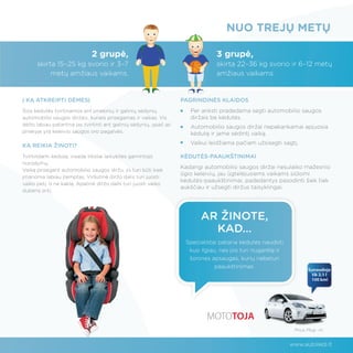 Bukletas Vaikas automobilyje | PDF