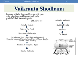 VAIKRANTA SHODHANA BY DR AJITH KUMAR | PPTX