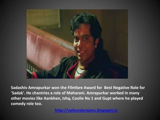 Vaikundarajan Pays His Tribute To Multifaceted Actor Sadashiv ...