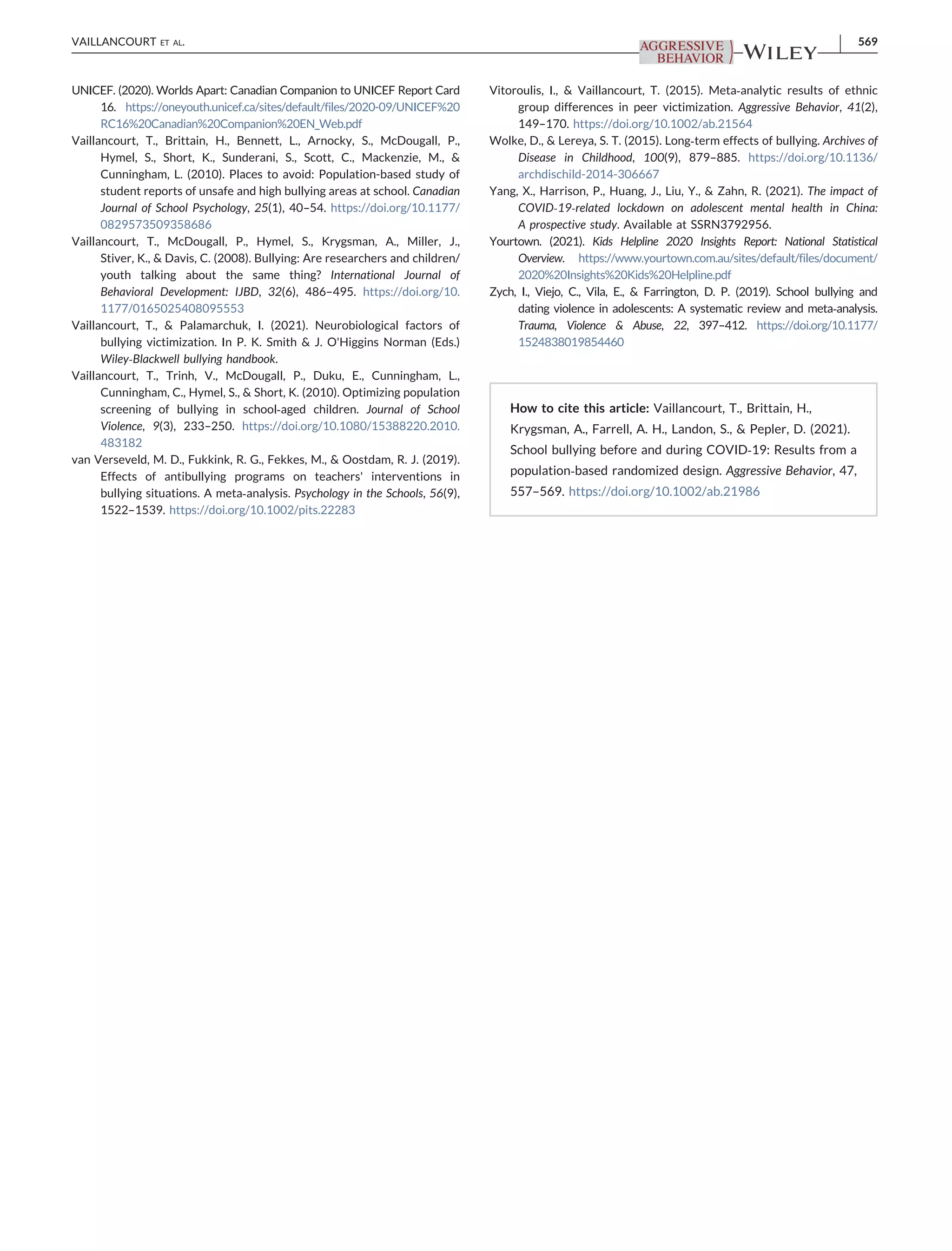 Vaillancourt2021 articol | PDF