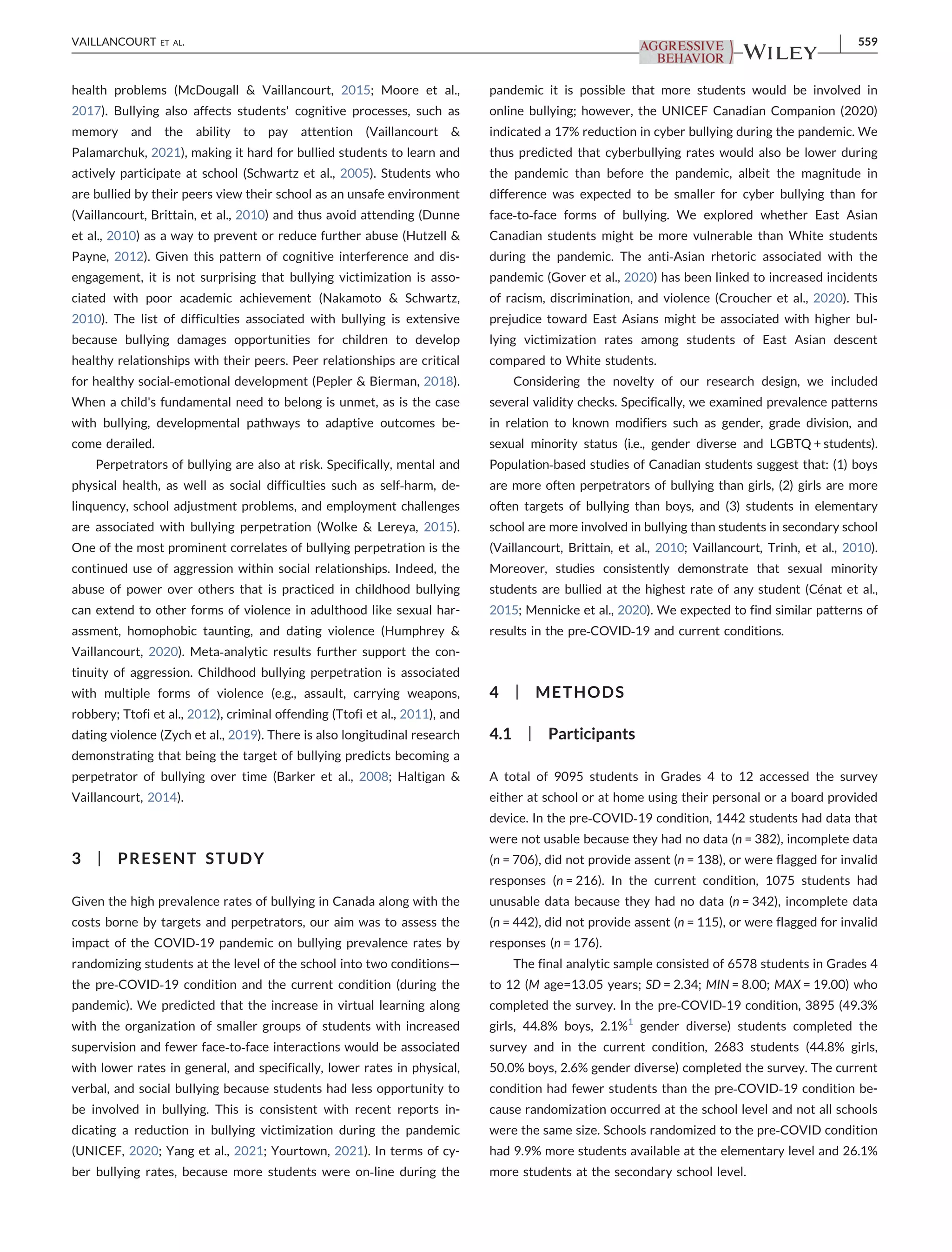 Vaillancourt2021 articol | PDF