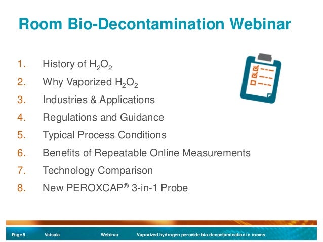 Room Bio-Decontamination with Vaporized Hydrogen Peroxide