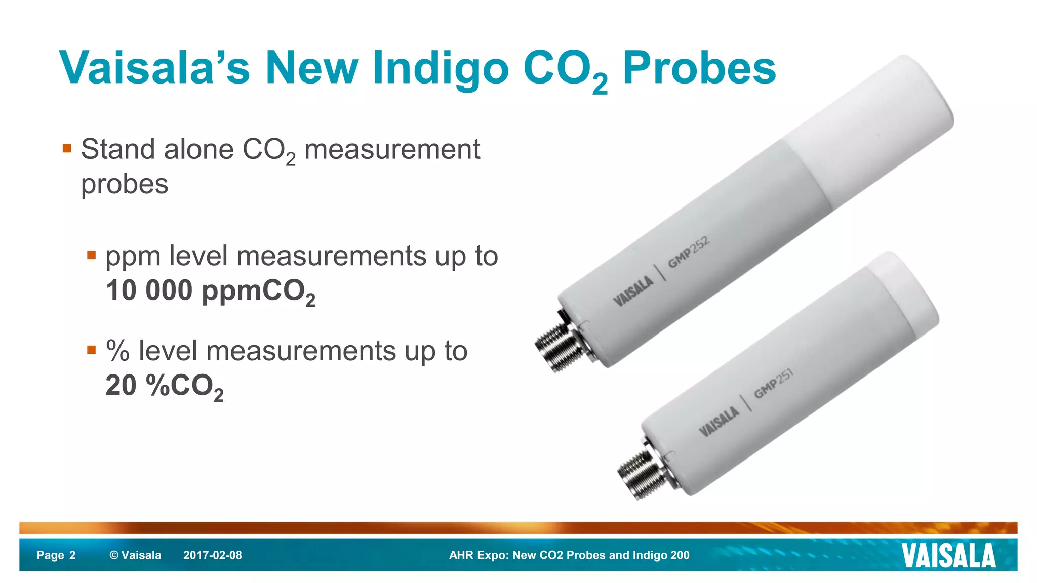 Vaisala's new smart CO2 probes and Indigo 200 series transmitter | PPT