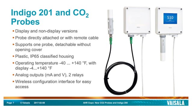Vaisala's new smart CO2 probes and Indigo 200 series transmitter | PPT