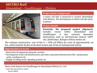 Large Infrastructure Project Opportunities in Gujarat | PPT