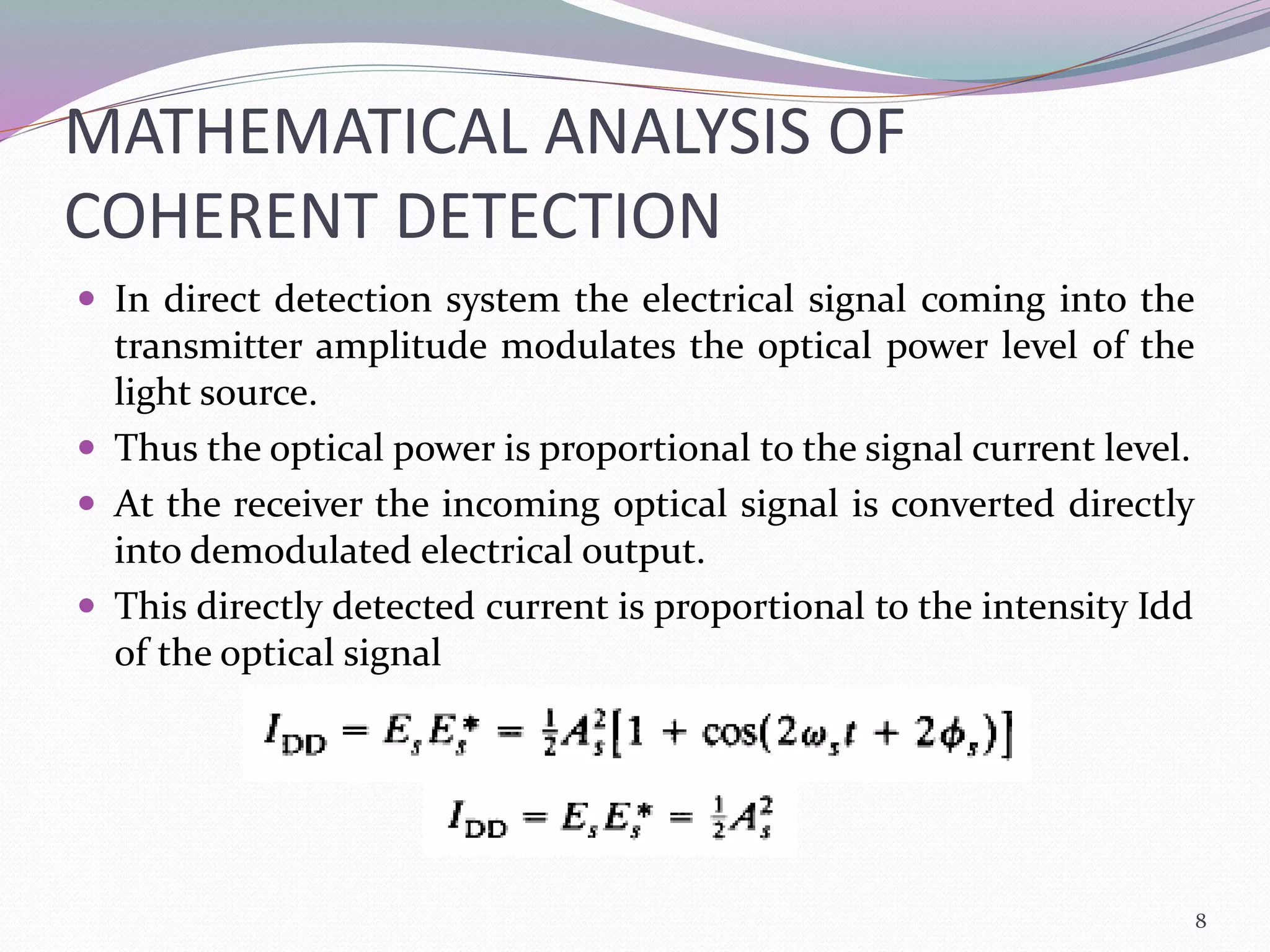 Optical Heterodyne Detection Pptx Computer Networking Computing