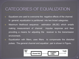 Linear equalizations and its variations | PPTX