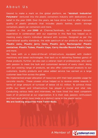 Vaishali industrial-polymers | PDF