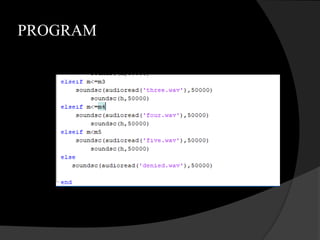 Simulation of speech recognition using correlation method on matlab software | PPTX