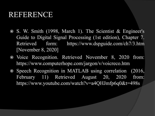 Simulation Of Speech Recognition Using Correlation Method On Matlab