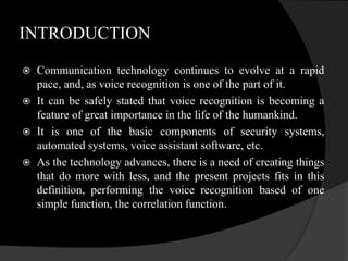 Simulation of speech recognition using correlation method on matlab ...