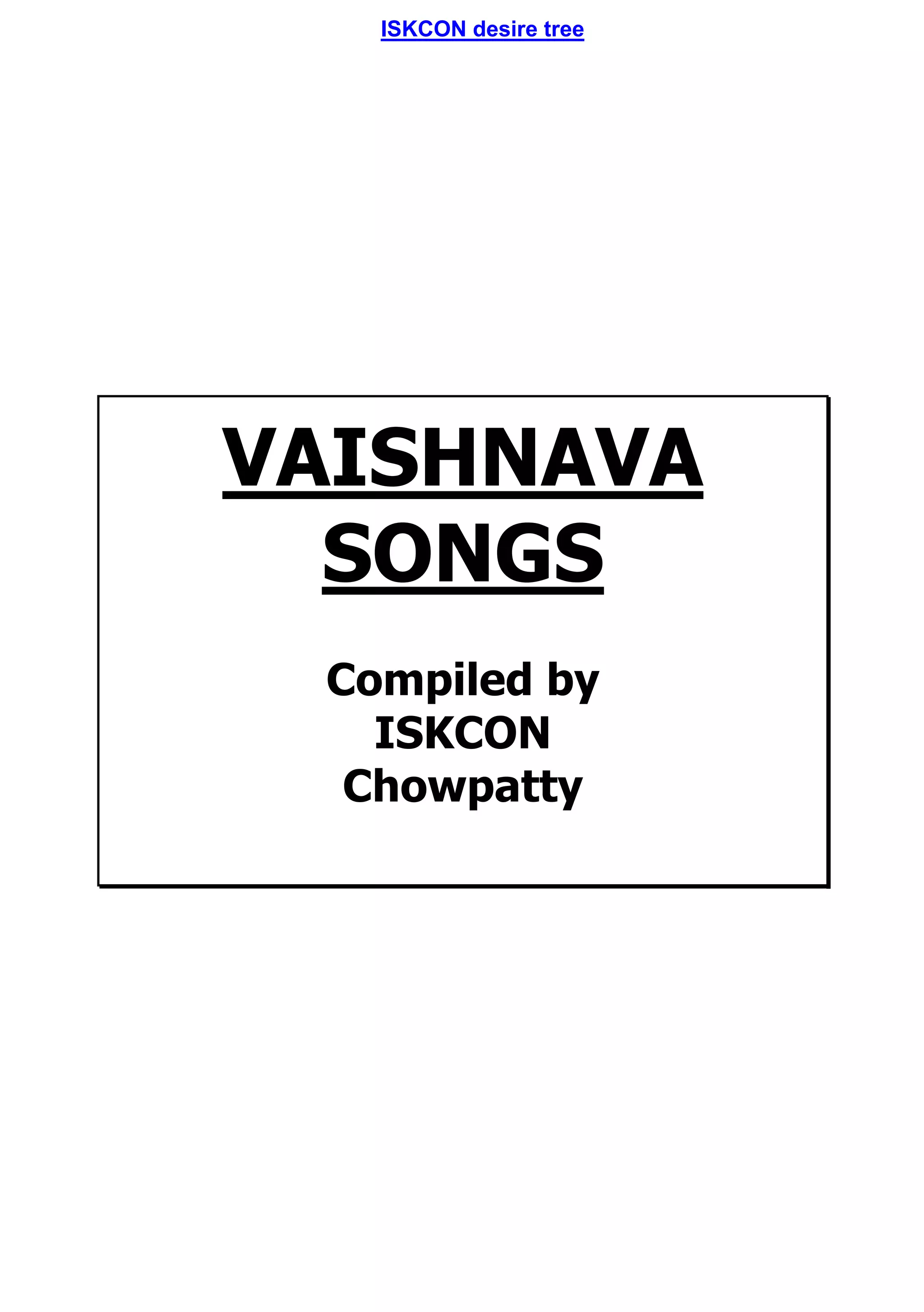 Vaishnava song-book | PDF