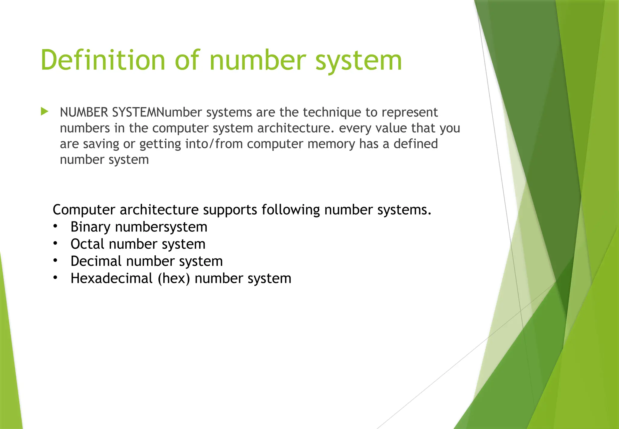 Types Of Number System , Number Systemnumber Systems Are The Technique 
