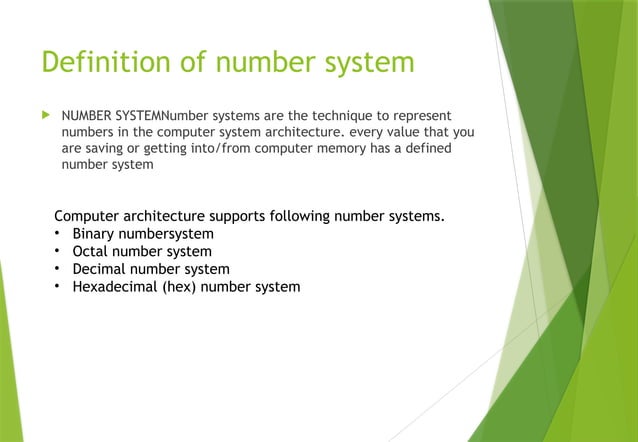 Types Of Number System , Number Systemnumber Systems Are The Technique