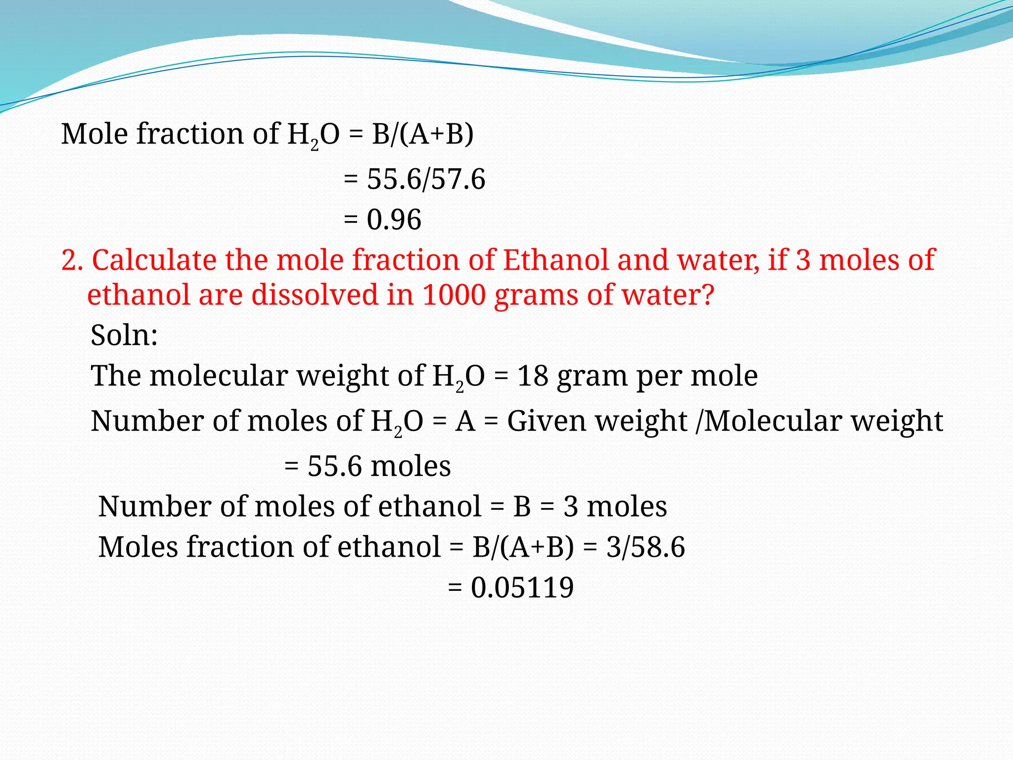 Molarity , molality and normality formula and their calculation | PPTX