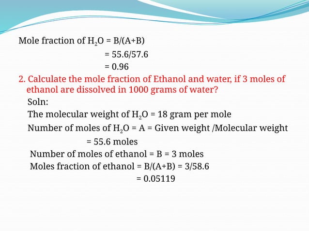 Molarity , molality and normality formula and their calculation | PPTX