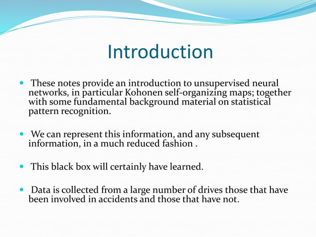 self operating maps | PPT