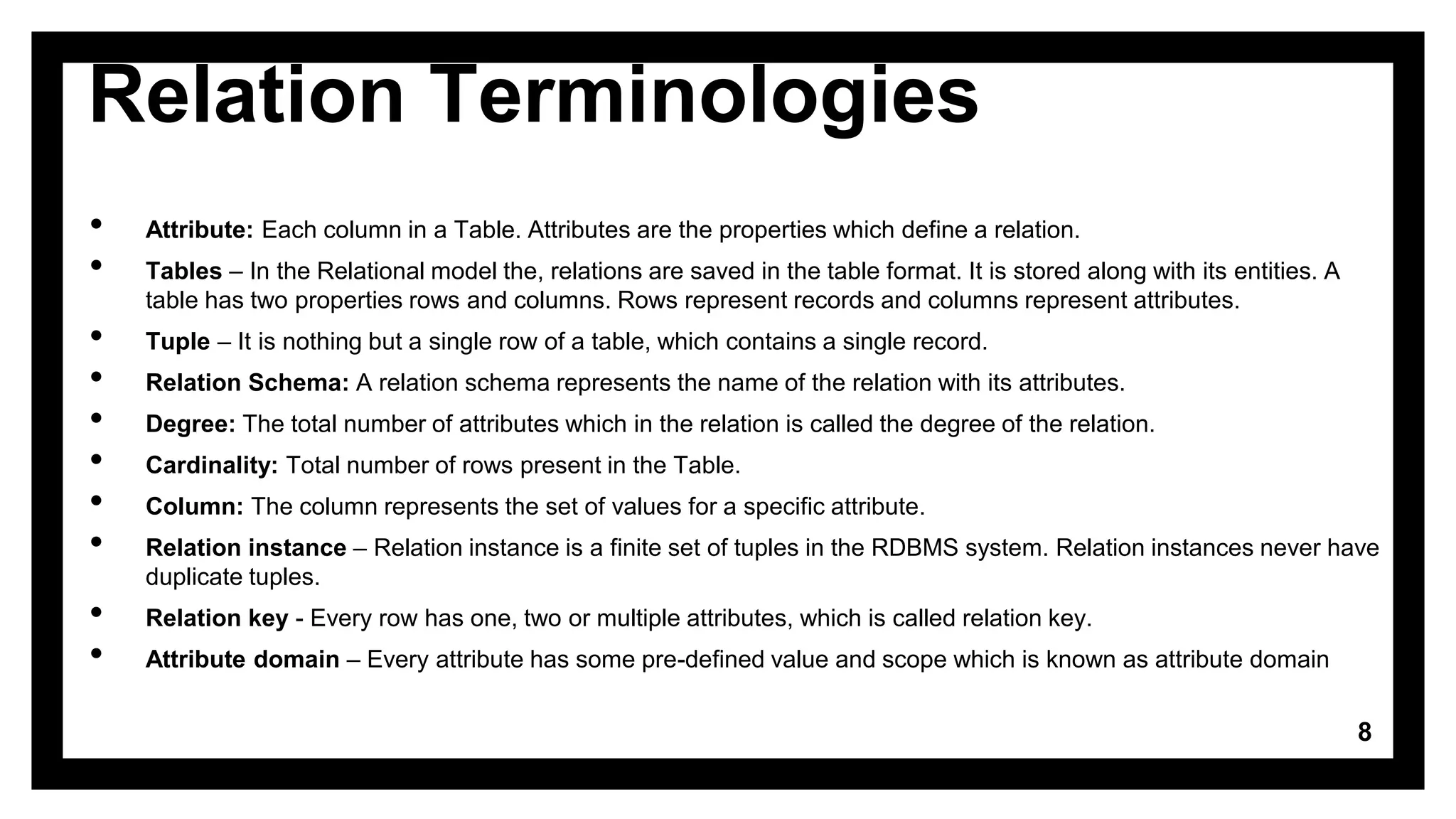 DBMS:Relational Modal | PPTX