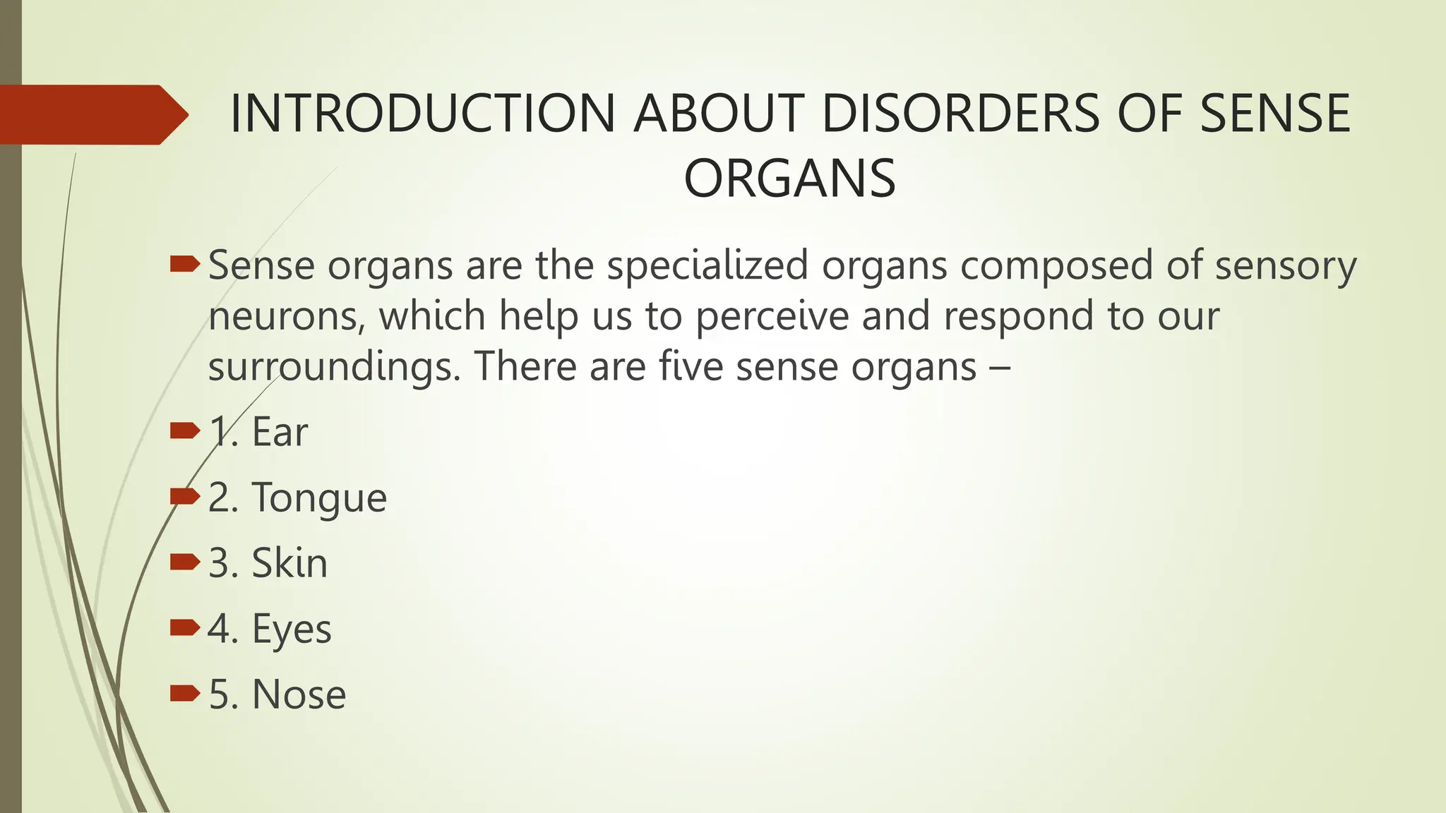 Disorders of sensory organs | PPT