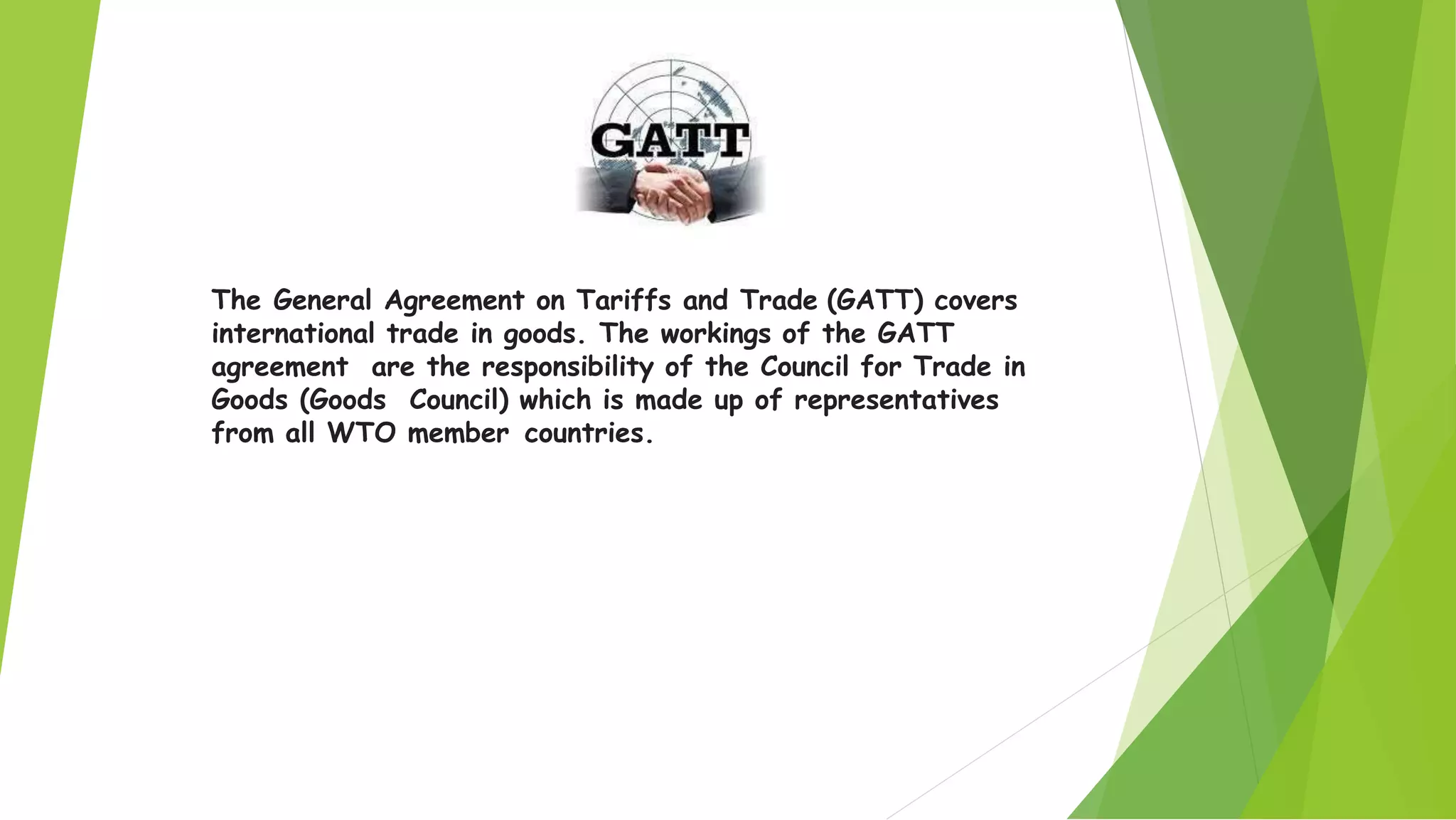 GATT/General Agreement on Trade and Traffic | PPT