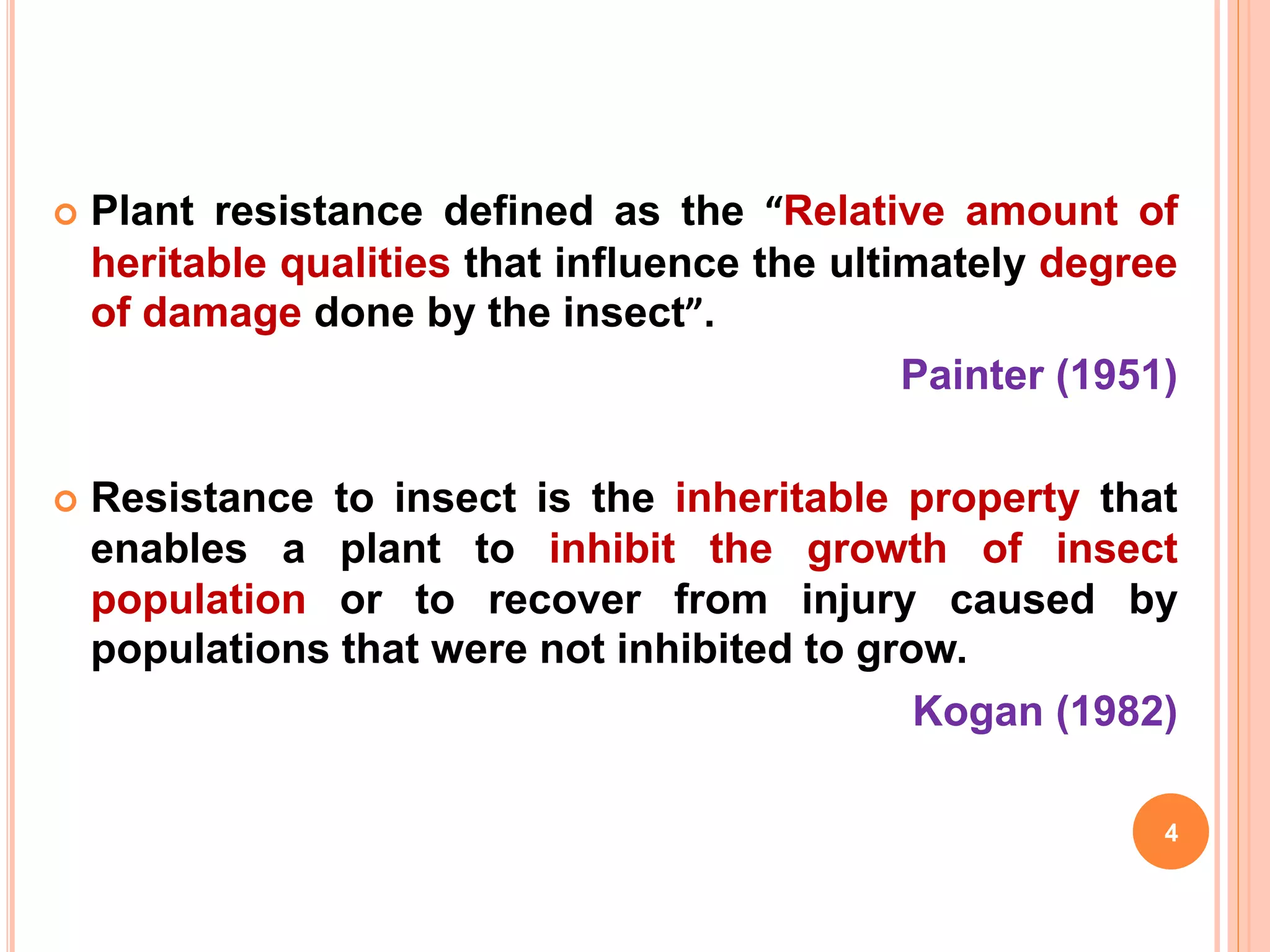 Introductory to Host Plant Resistance | PPTX