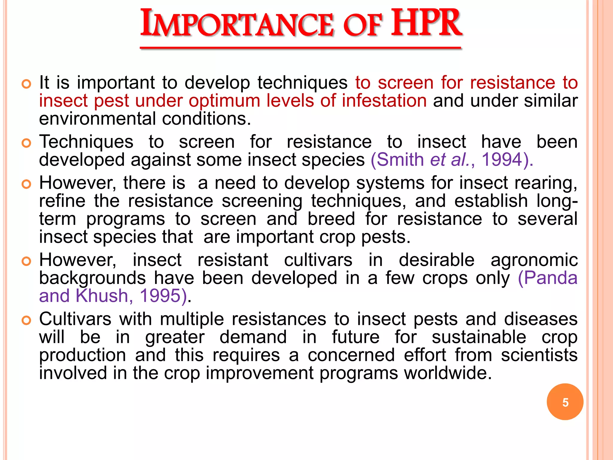 Introductory to Host Plant Resistance | PPTX