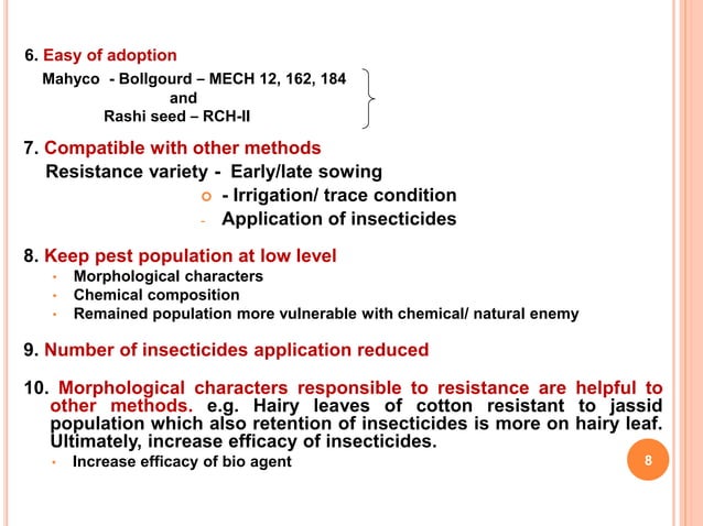 Introductory to Host Plant Resistance | PPTX