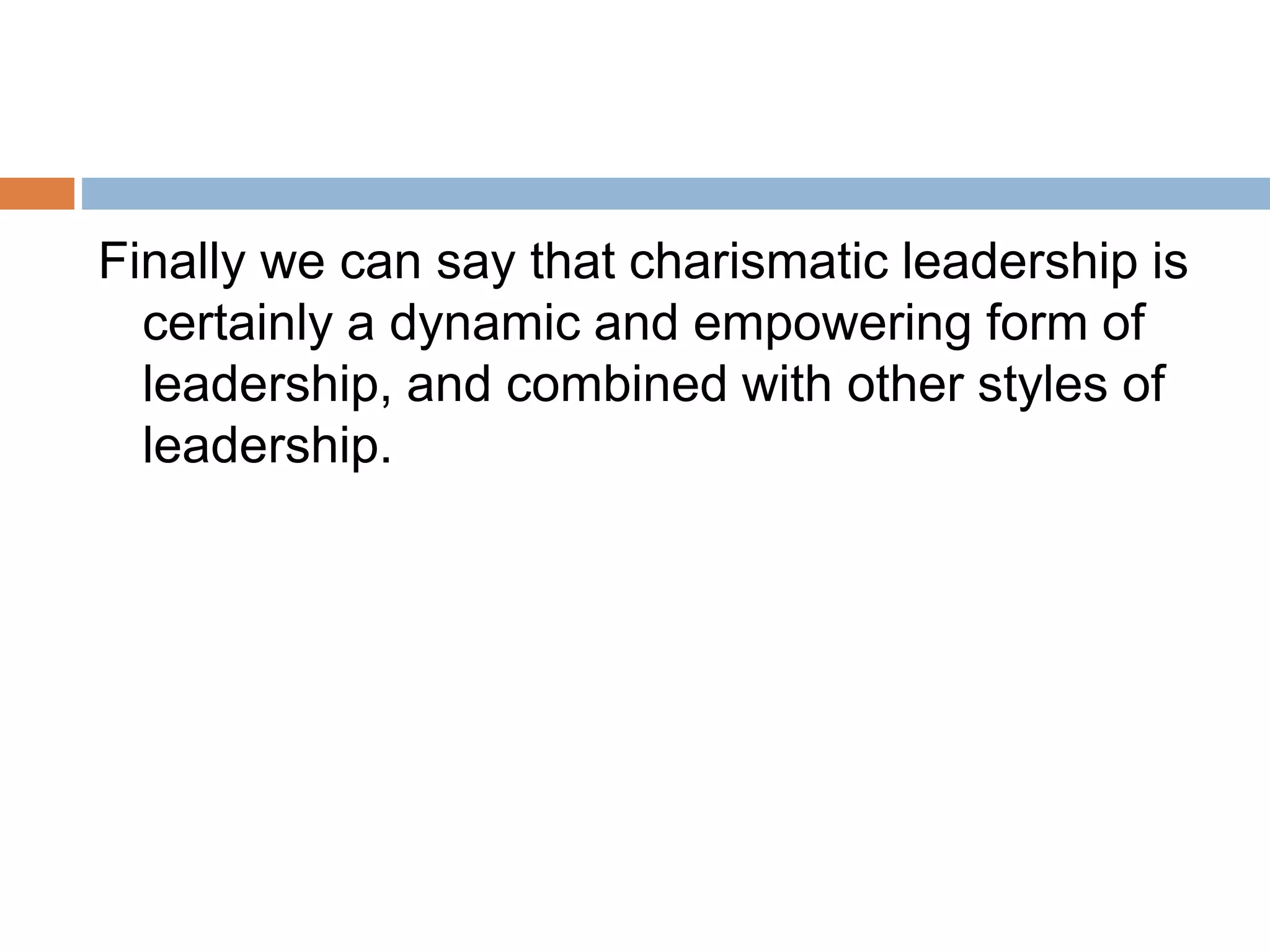 charismatic leadership goes too far | PPT