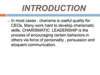 charismatic leadership goes too far | PPT