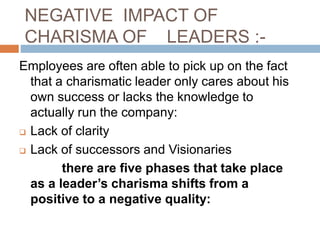 charismatic leadership goes too far | PPT