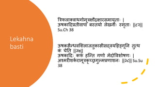 Vaitarana basti,krimigna basti,lekana basti | PPTX