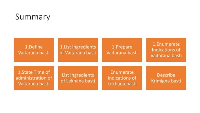 Vaitarana basti,krimigna basti,lekana basti | PPTX | Hinduism ...