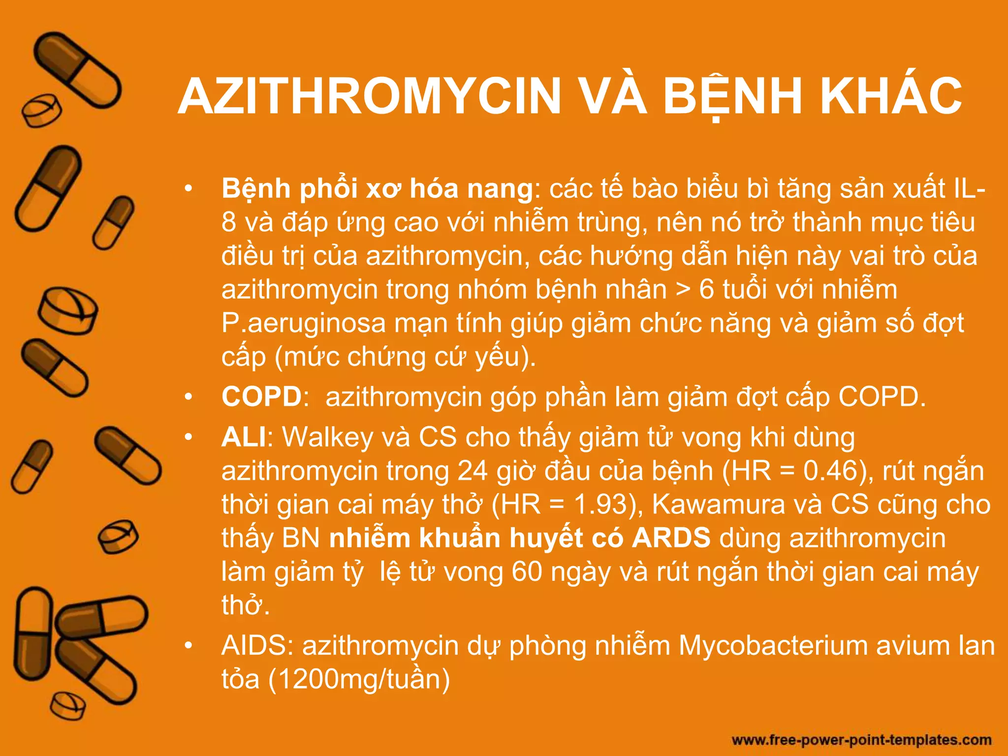 Vai trò azithromycin trong bệnh giãn phế quản | PPTX