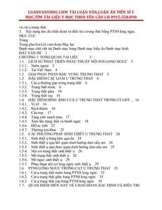 Vai tro phau thuat noi soi long nguc trong chan doan va dieu tri u trung that | DOCX