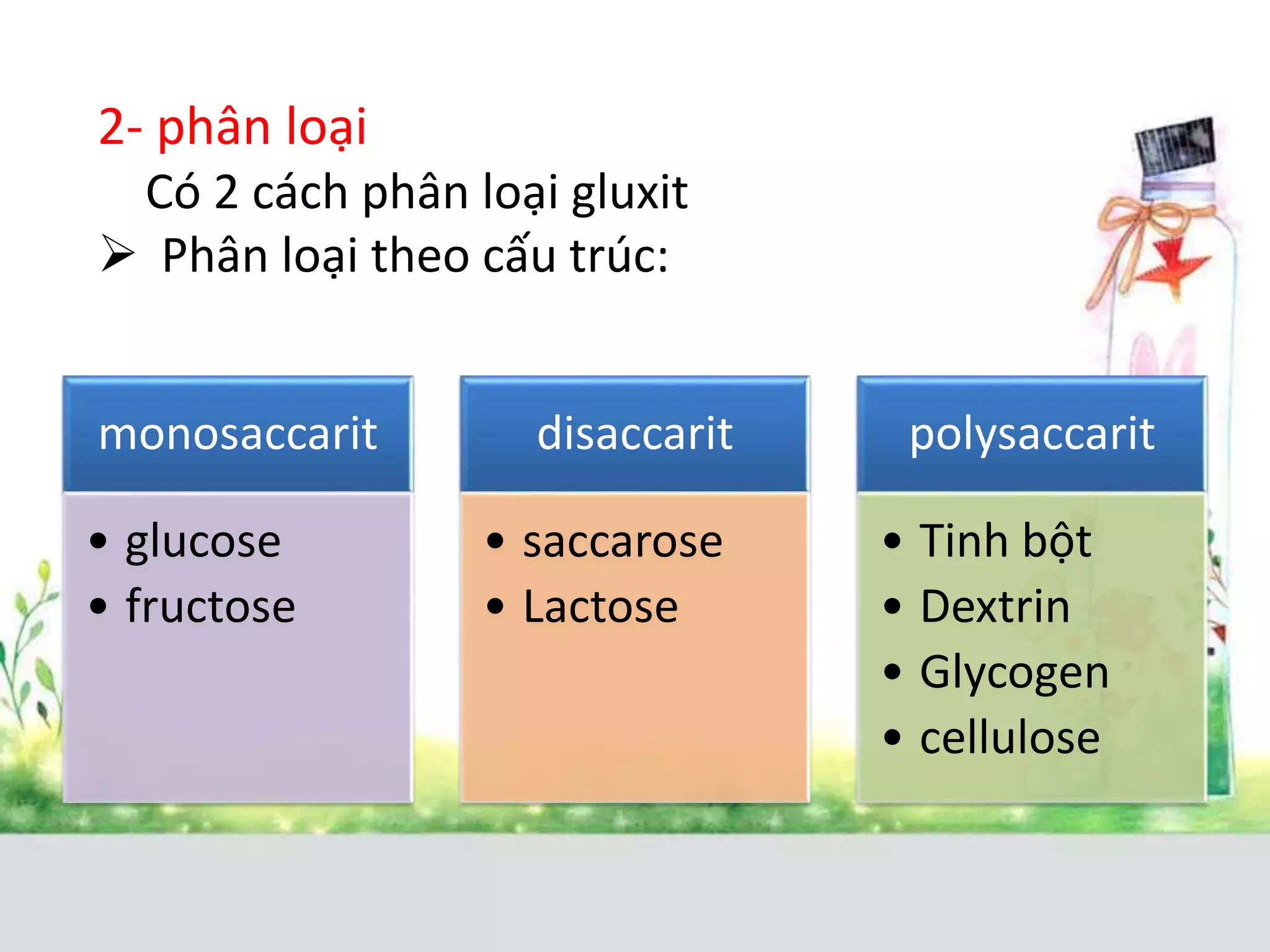 Vai trò quan trọng của gluxit | PPTX