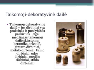 Vaizduojamoji ir taikomoji dailė | PPTX