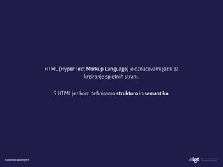 Informacijske tehnologije (Information technology) – HTML | PDF