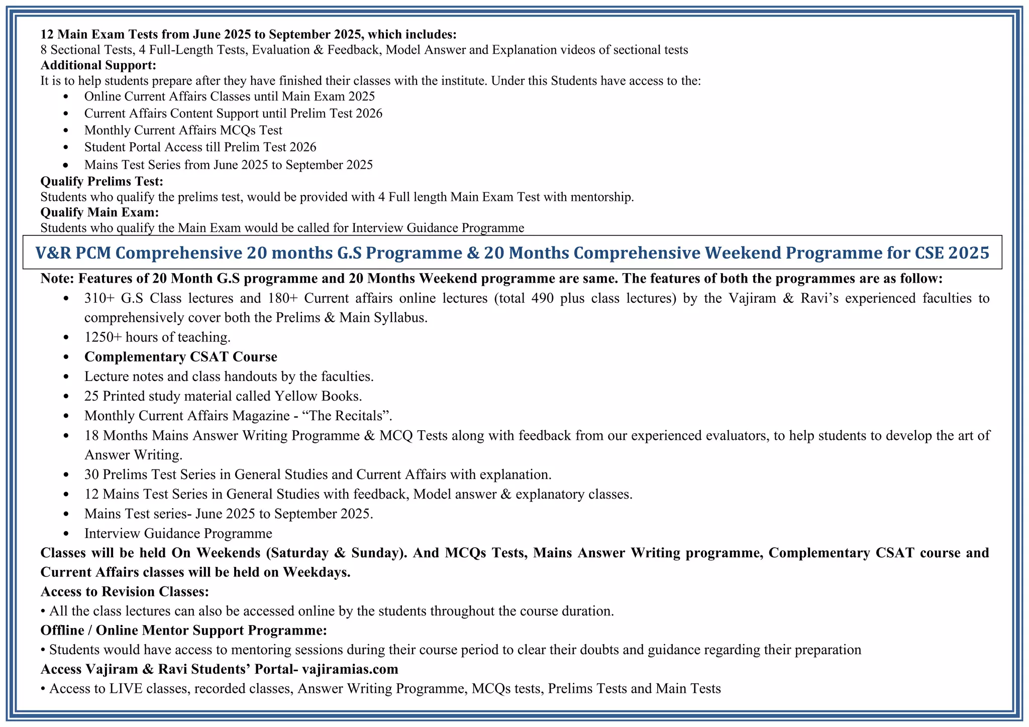 Online GS Classes for UPSC – Vajiram & Ravi | PDF