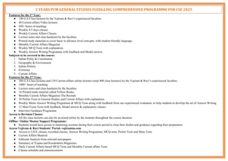 10 Month General Studies Comprehensive Programme for UPSC 2024 | PPTX