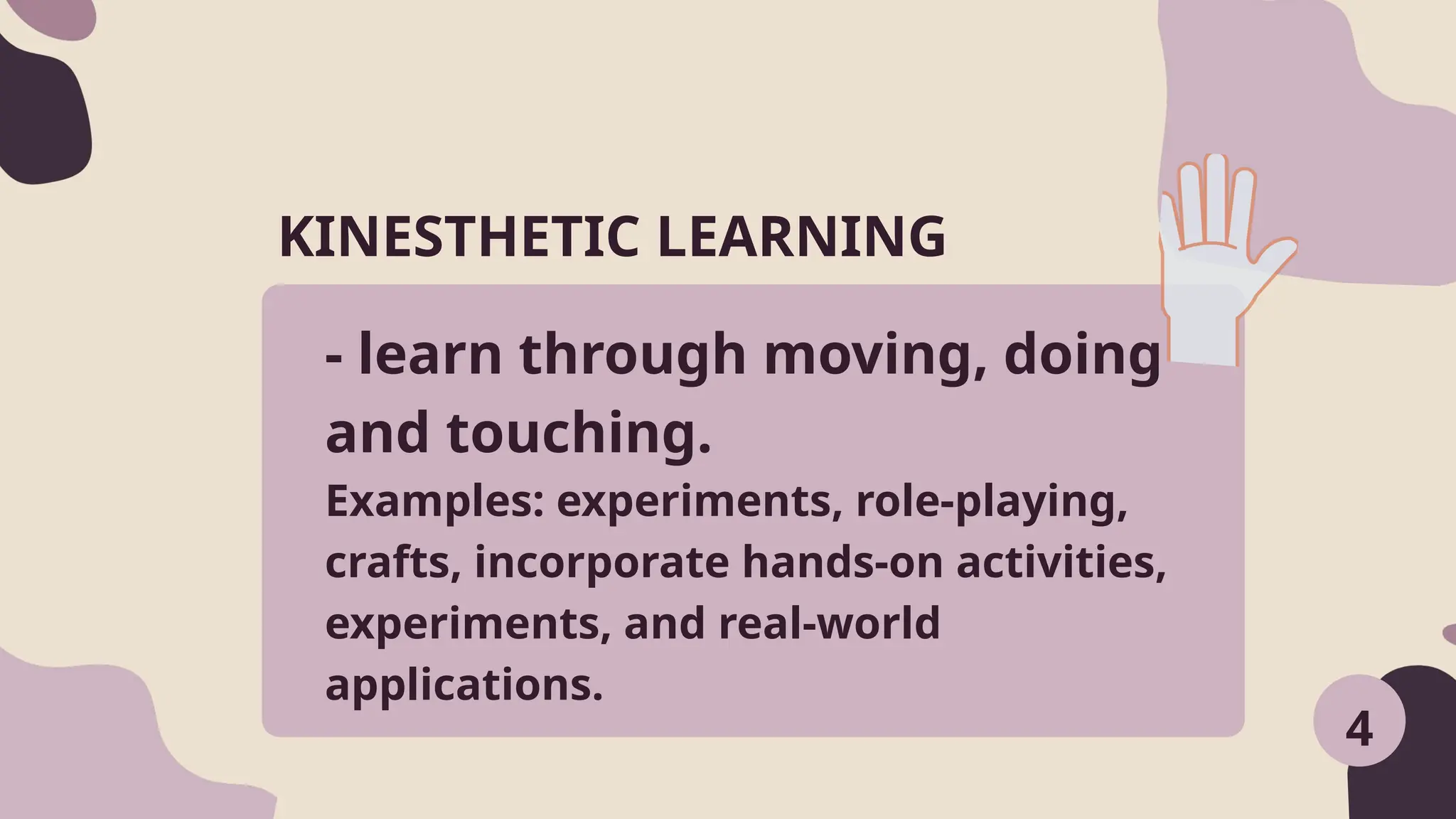 VISUAL, AUDITORY AND KINESTHETIC LEARNING.pptx