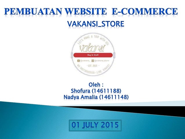 Presentasi Pembuatan Website E-Commerce | PPTX