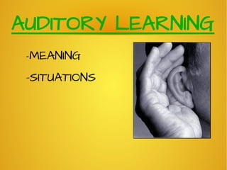 VAK LEARNING STYLE PRESENTATION | PDF