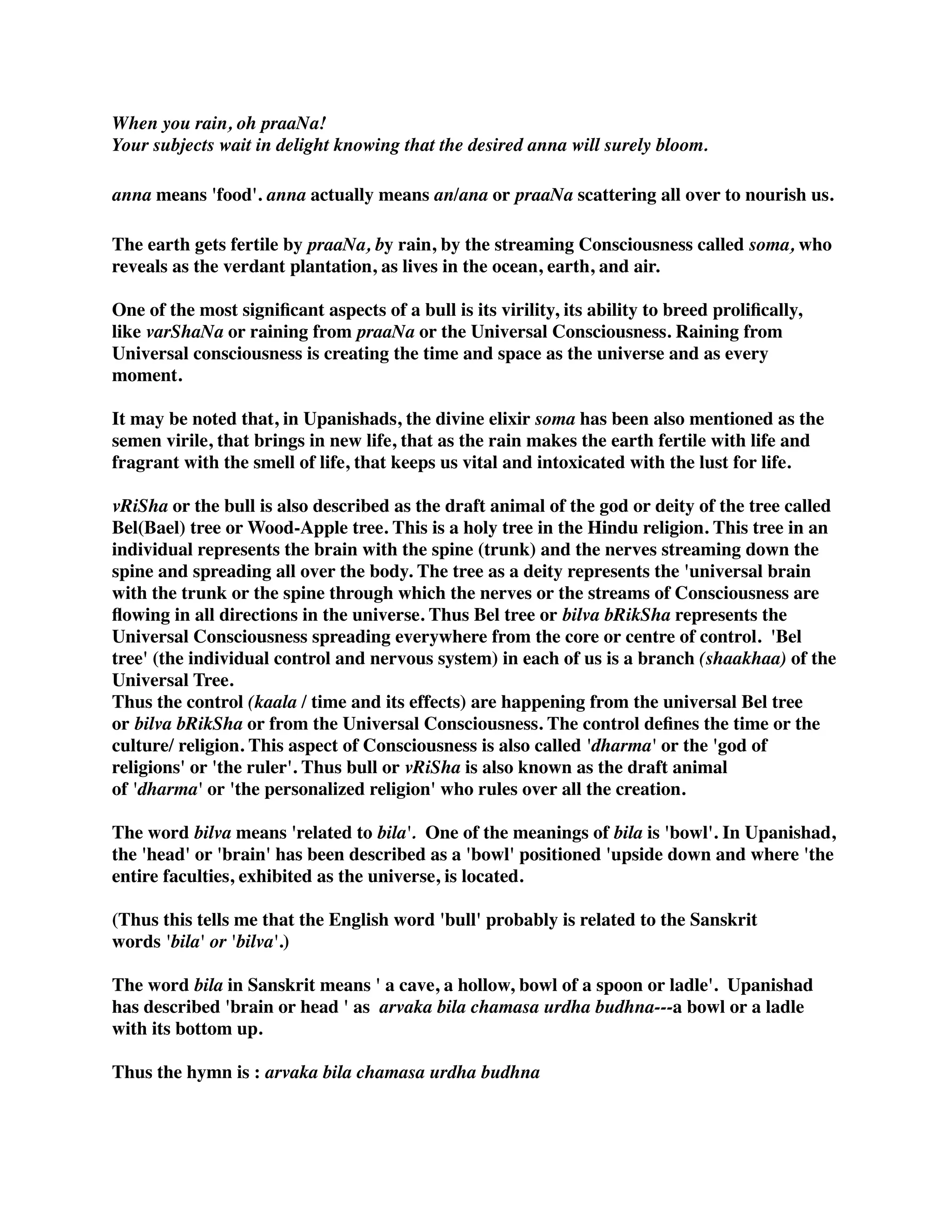 The bull and the Bel Tree (Wood-Apple Tree) in Vedic rituals—-vaak and ...